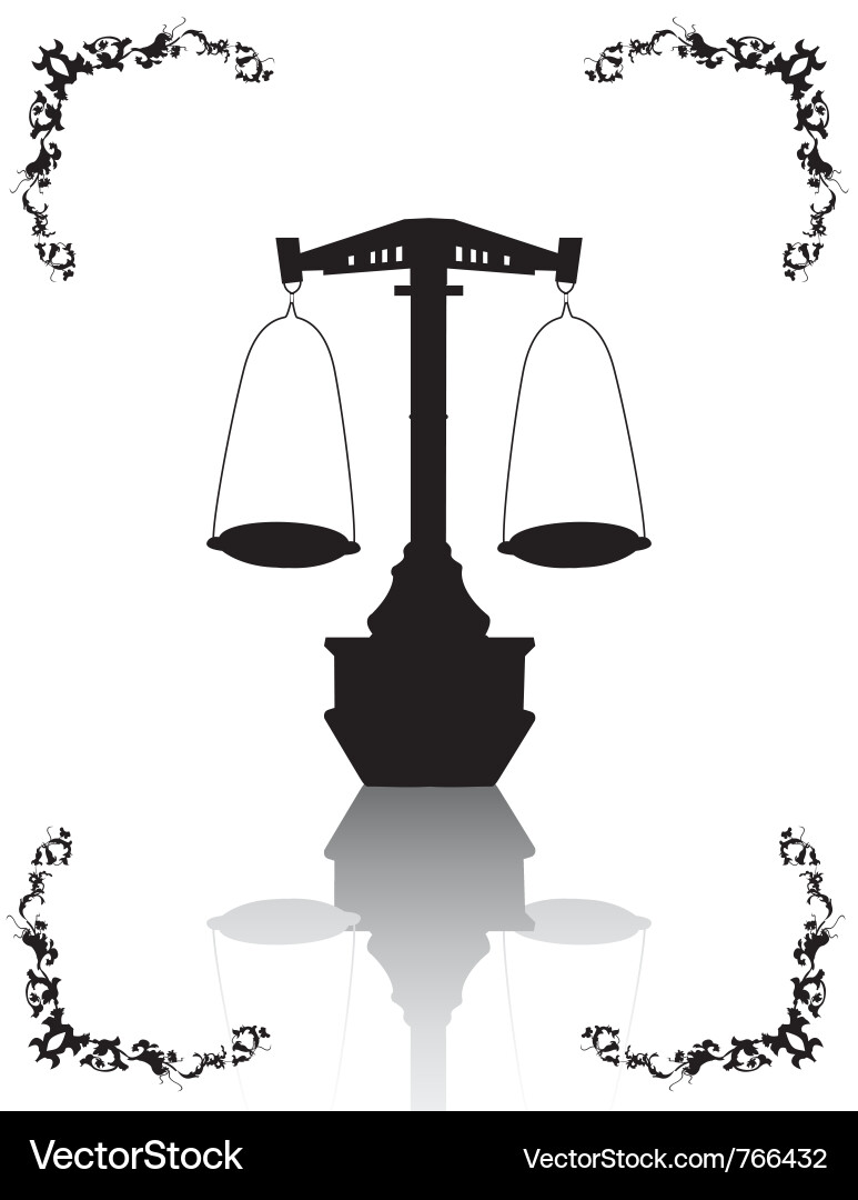 Justice scales Royalty Free Vector Image - VectorStock