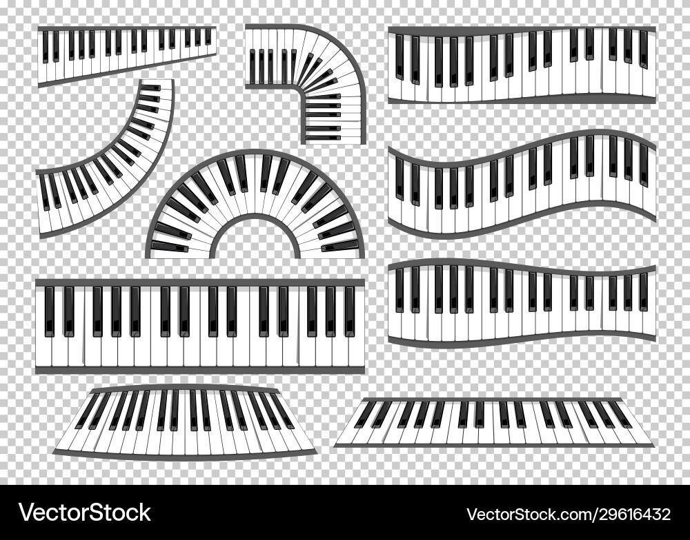Piano keyboards set Royalty Free Vector Image - VectorStock
