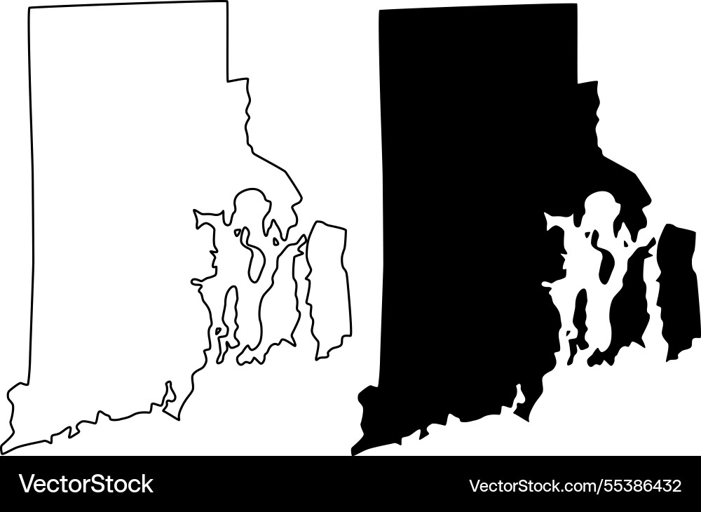 Rhode island map icon design on white background Vector Image