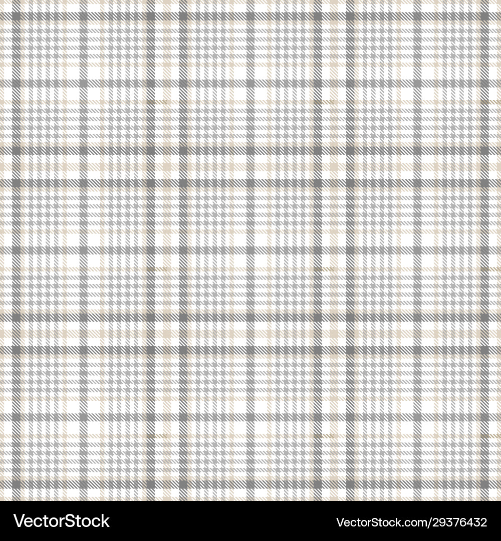 Tartan seamless pattern background in pastel grey Vector Image