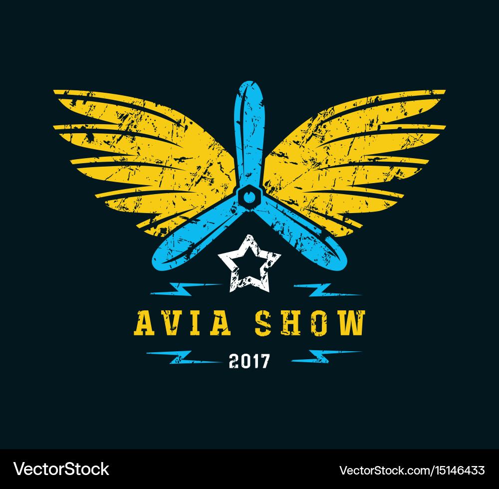 Air show emblem Royalty Free Vector Image - VectorStock