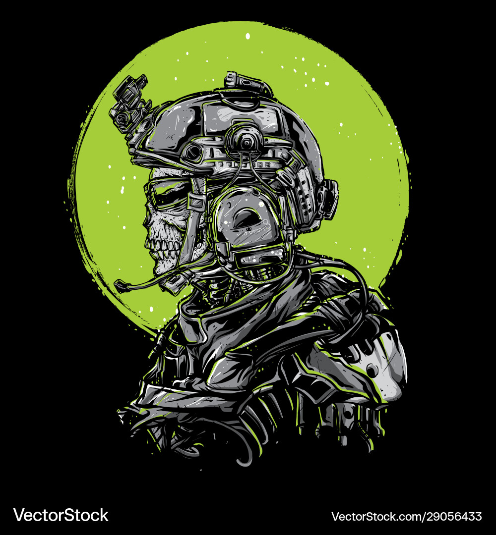 Army Skull Royalty Free Vector Image - VectorStock