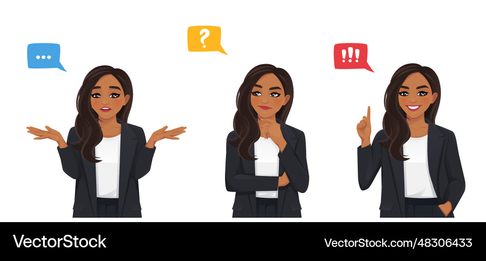 Business woman thinking making idea Royalty Free Vector