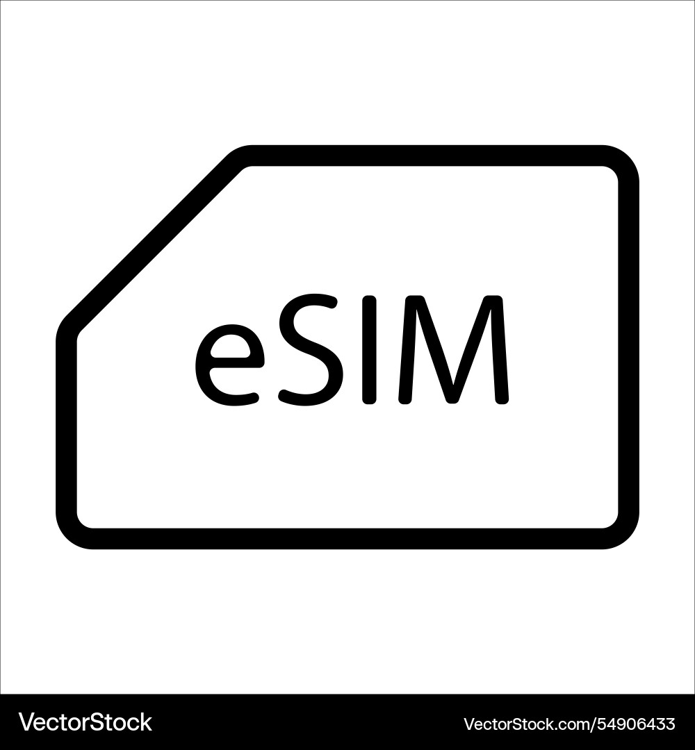 Esim icon symbol Royalty Free Vector Image - VectorStock