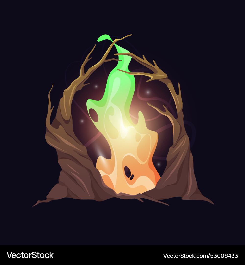 Magic fantasy portal for game design Royalty Free Vector