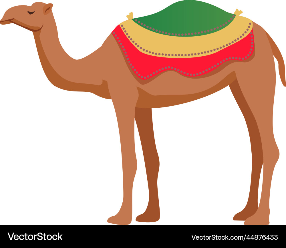 Travel uae camel composition Royalty Free Vector Image