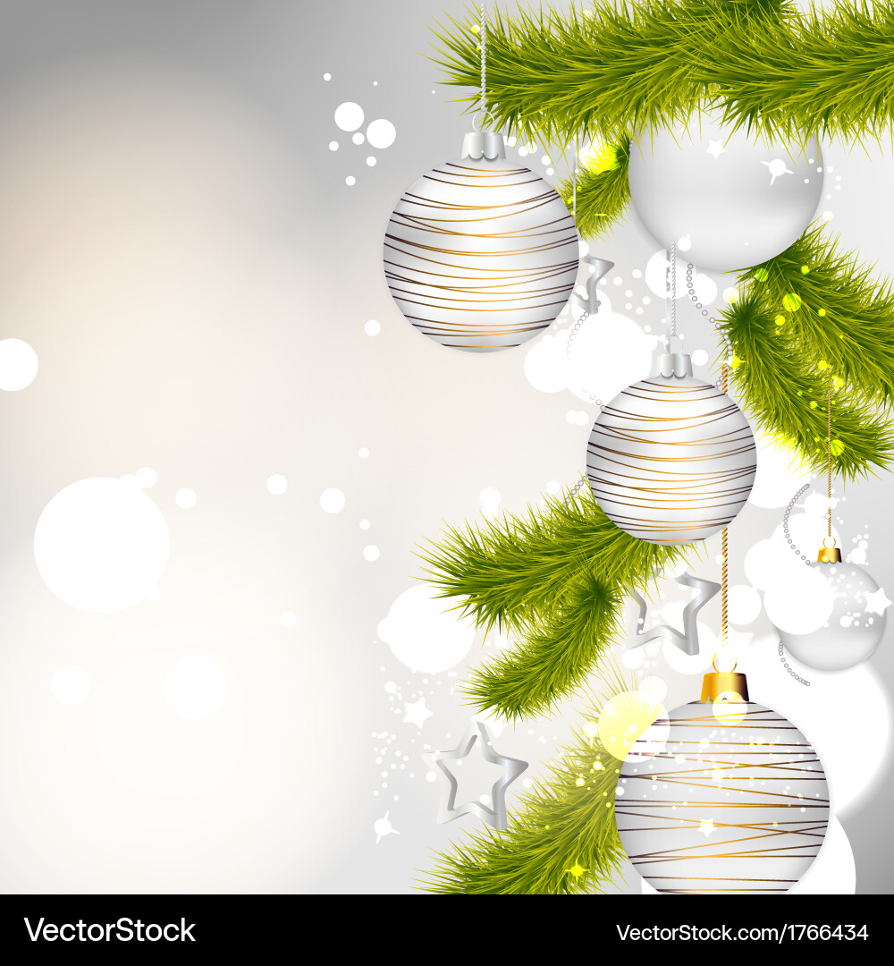 Background with christmas balls Royalty Free Vector Image