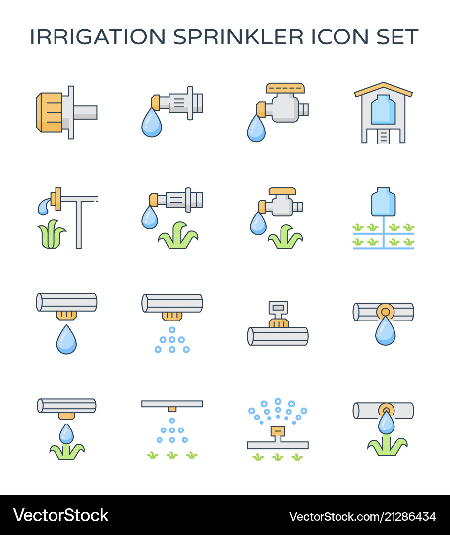 Drip irrigation icon Royalty Free Vector Image
