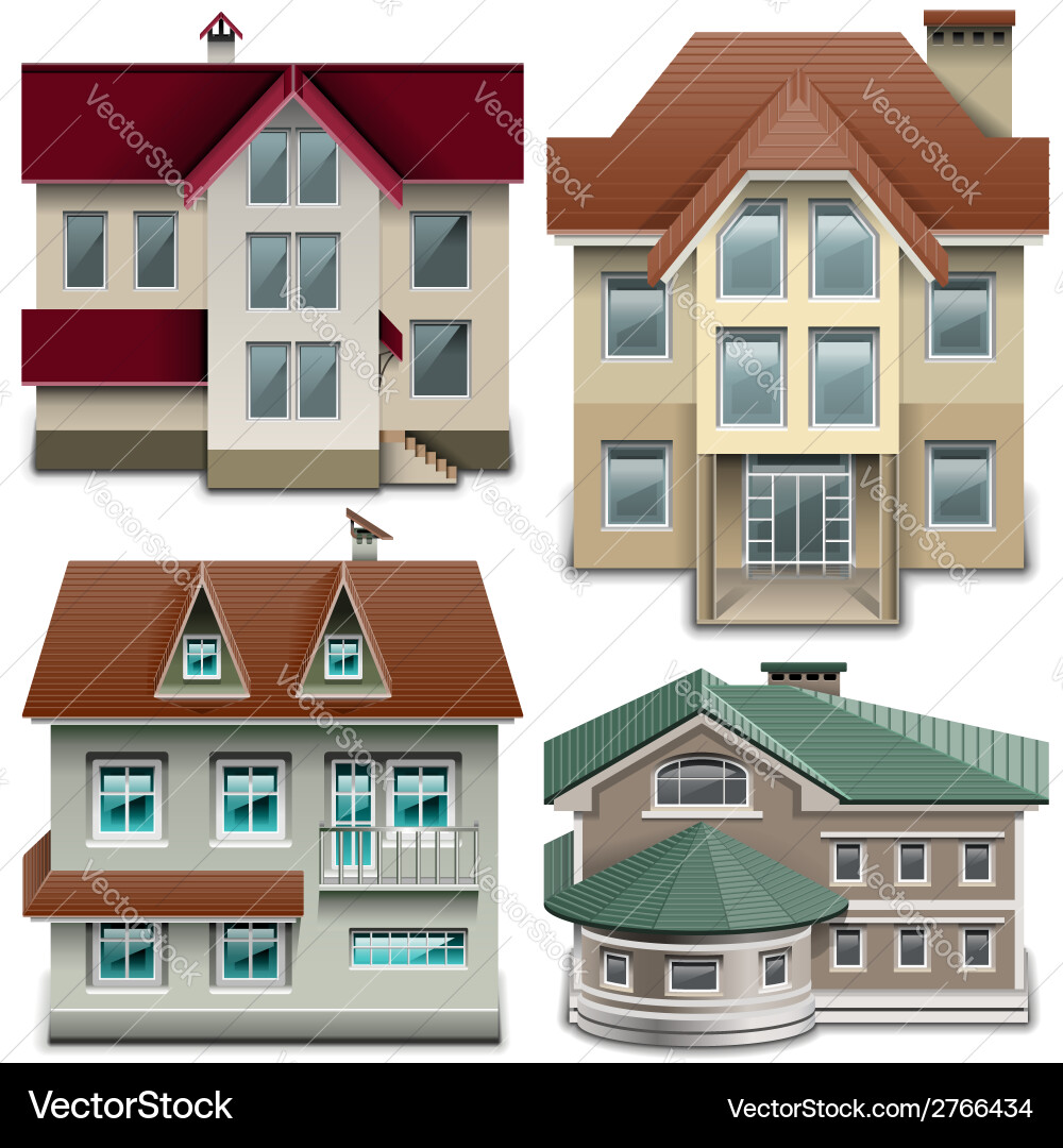 House icons Royalty Free Vector Image - VectorStock