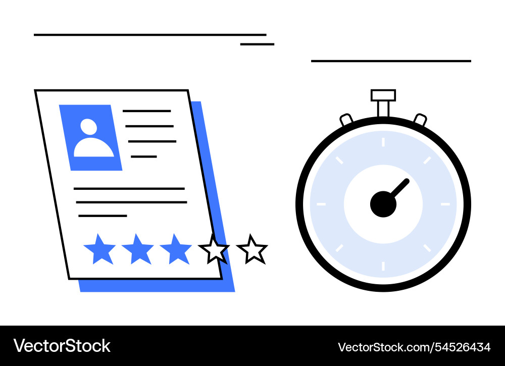 Job performance and timeliness star rating Vector Image