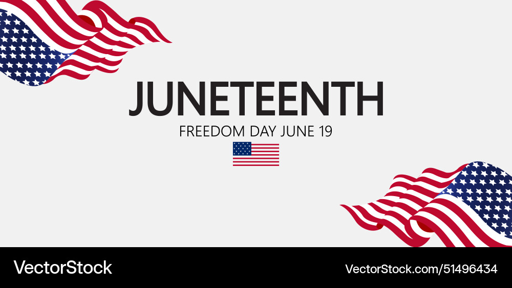 Juneteenth a dazzling design to honor freedom Vector Image