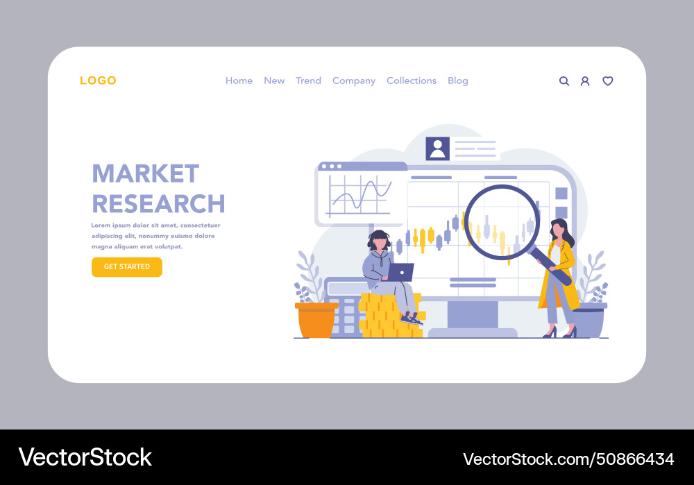 Marketing and customer focus concept flat Vector Image