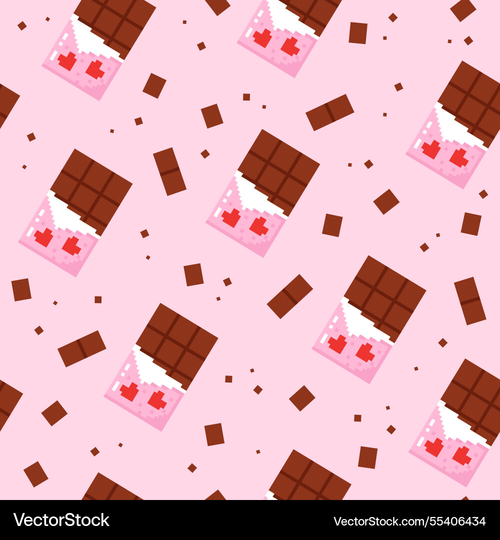 Seamless pattern with chocolate bars Royalty Free Vector
