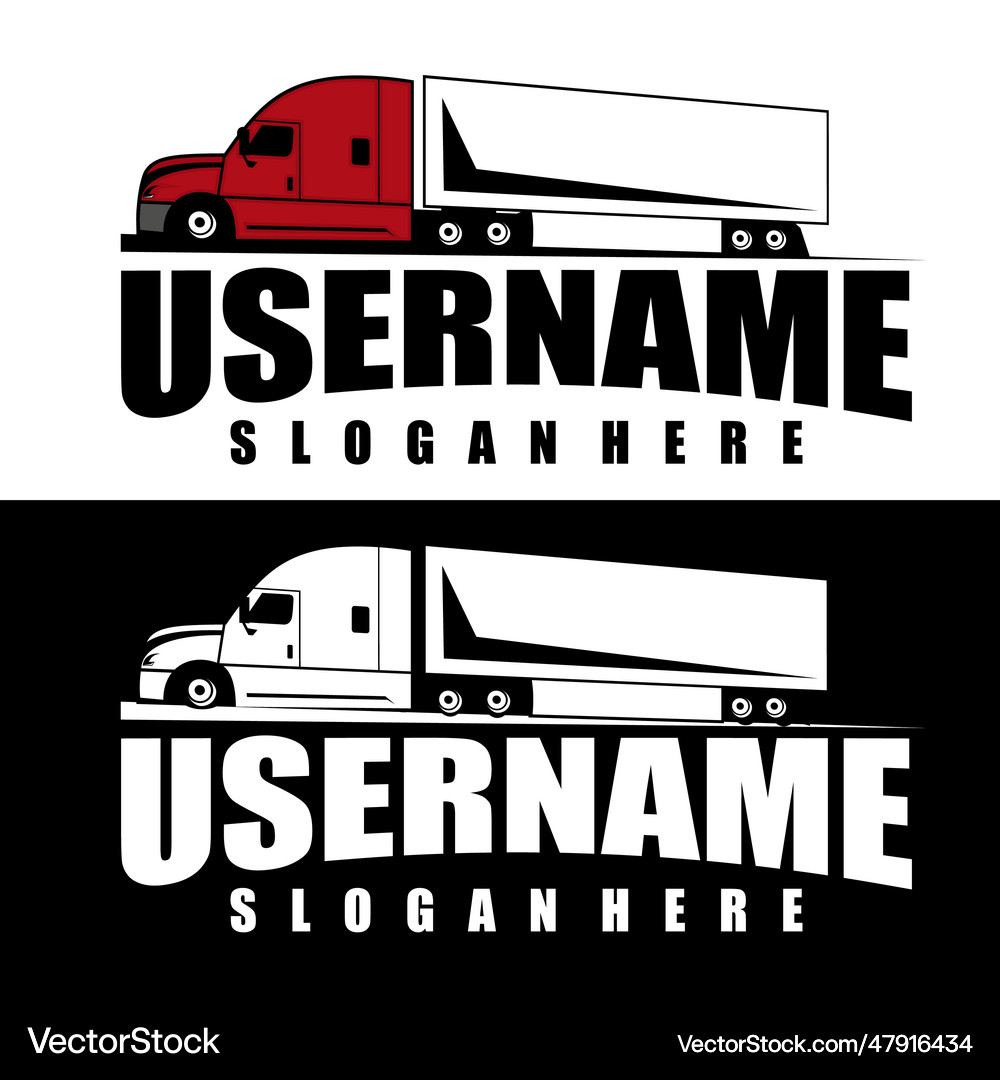 Semi truck logo Royalty Free Vector Image - VectorStock