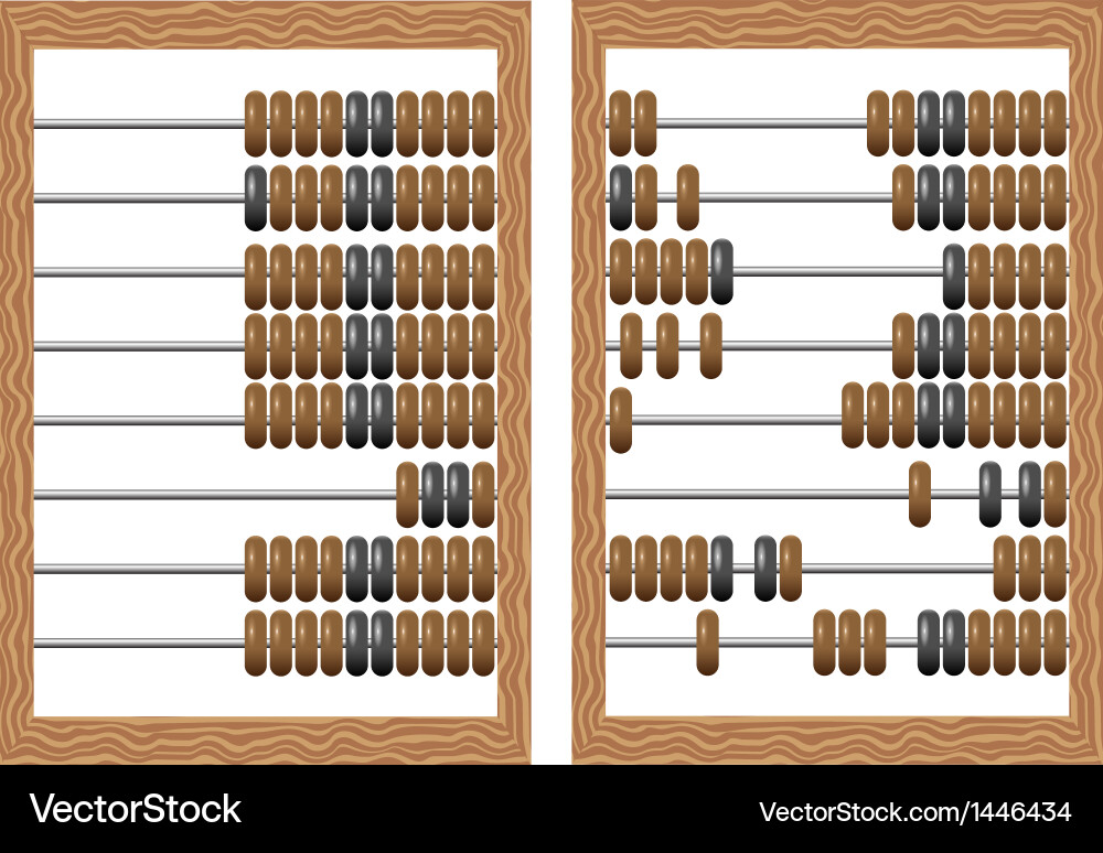 Wooden counting frame Royalty Free Vector Image