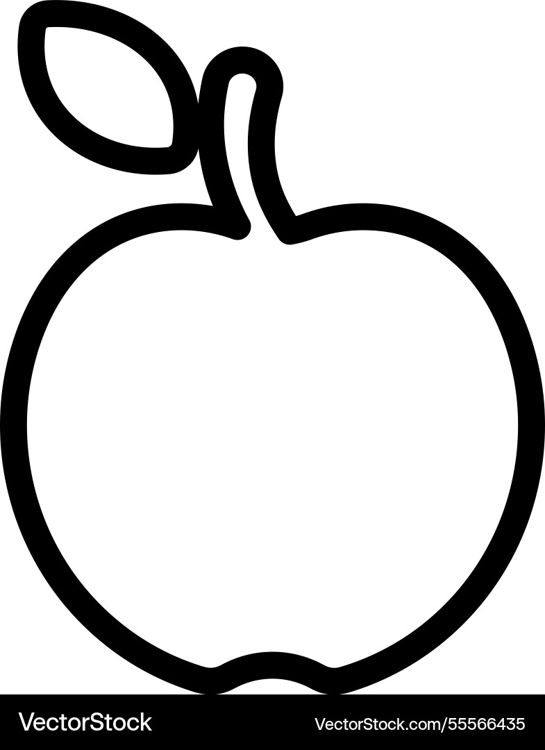 Apple fruit icon Royalty Free Vector Image - VectorStock