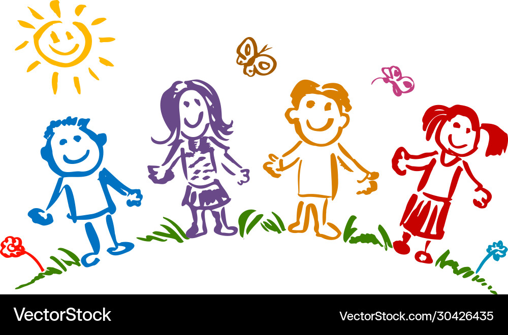 Cheerful Children's Day Background Royalty Free Vector Image