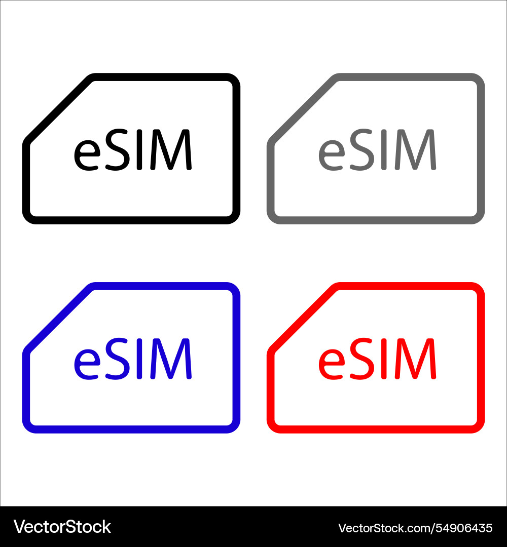 Esim icon symbol Royalty Free Vector Image - VectorStock