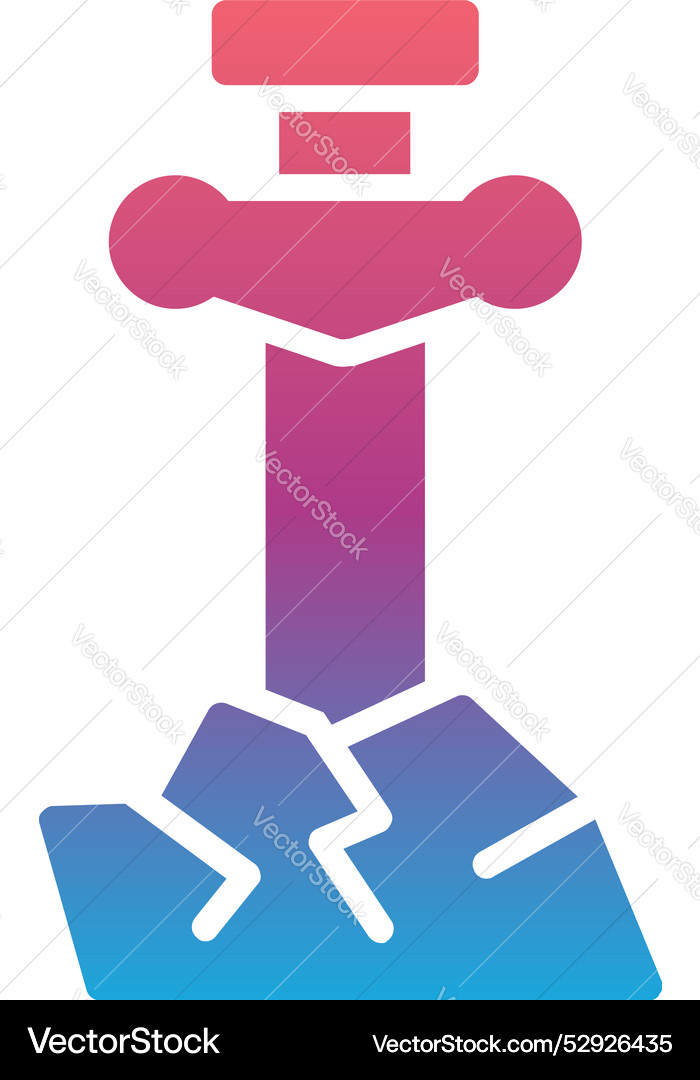 Excalibur icon design Royalty Free Vector Image