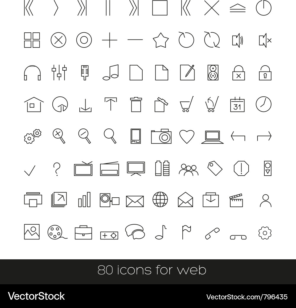 Icons Royalty Free Vector Image - VectorStock