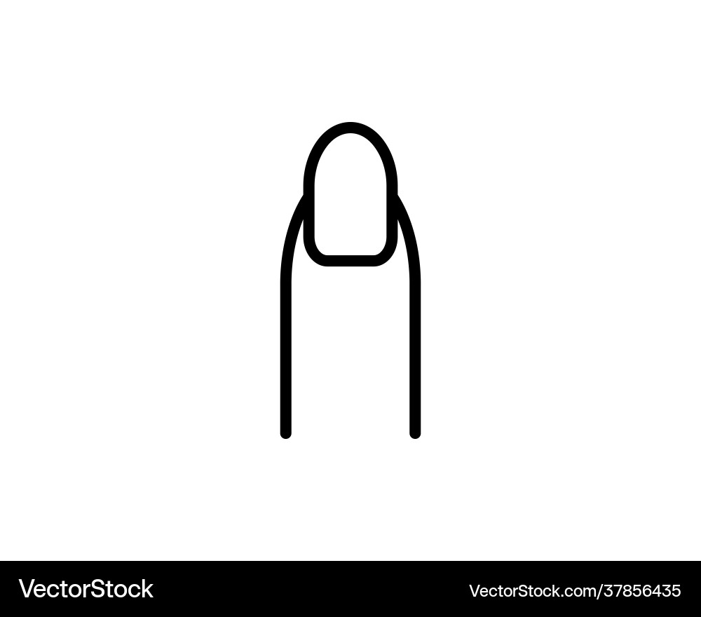 Long fingernail finger nail line art icon Vector Image