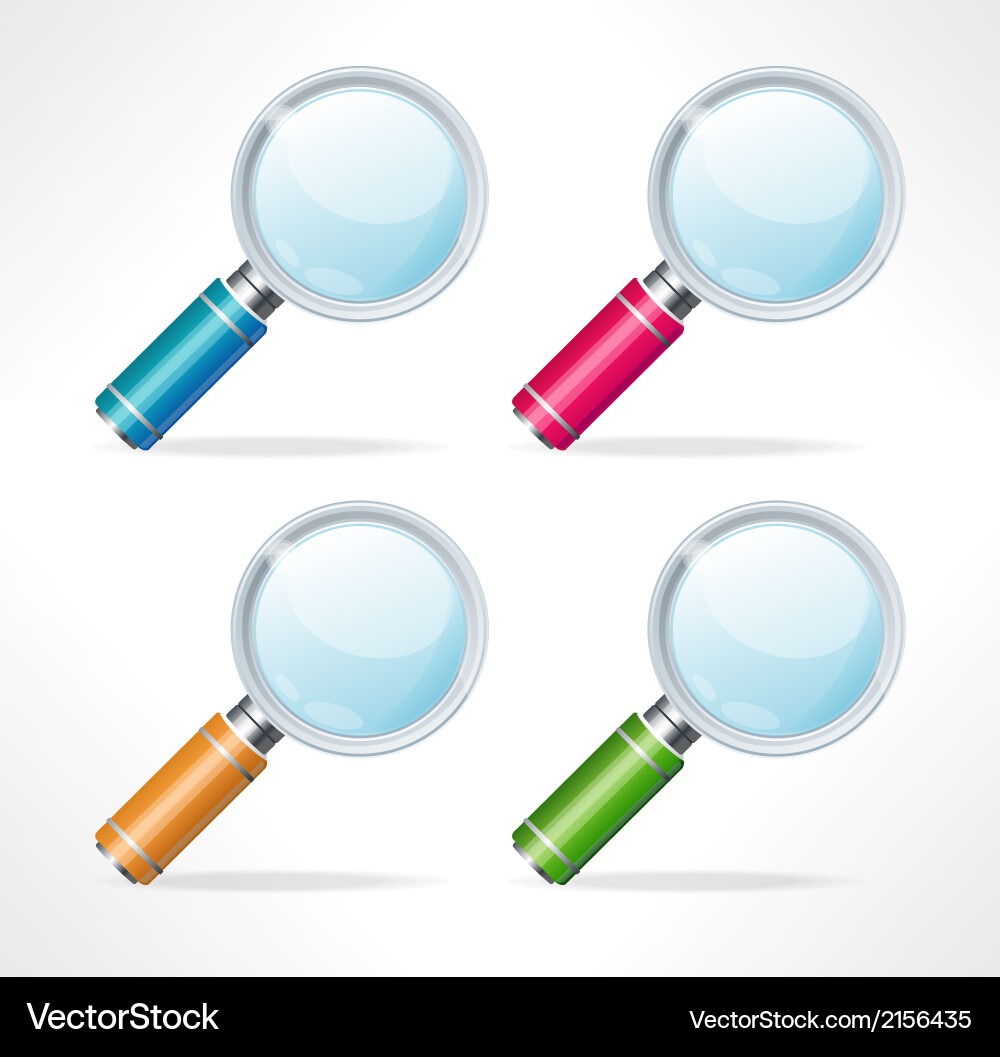 Magnifying Glass Icons - Collection Royalty Free Vector