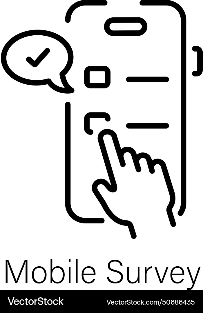 Mobile survey Royalty Free Vector Image - VectorStock