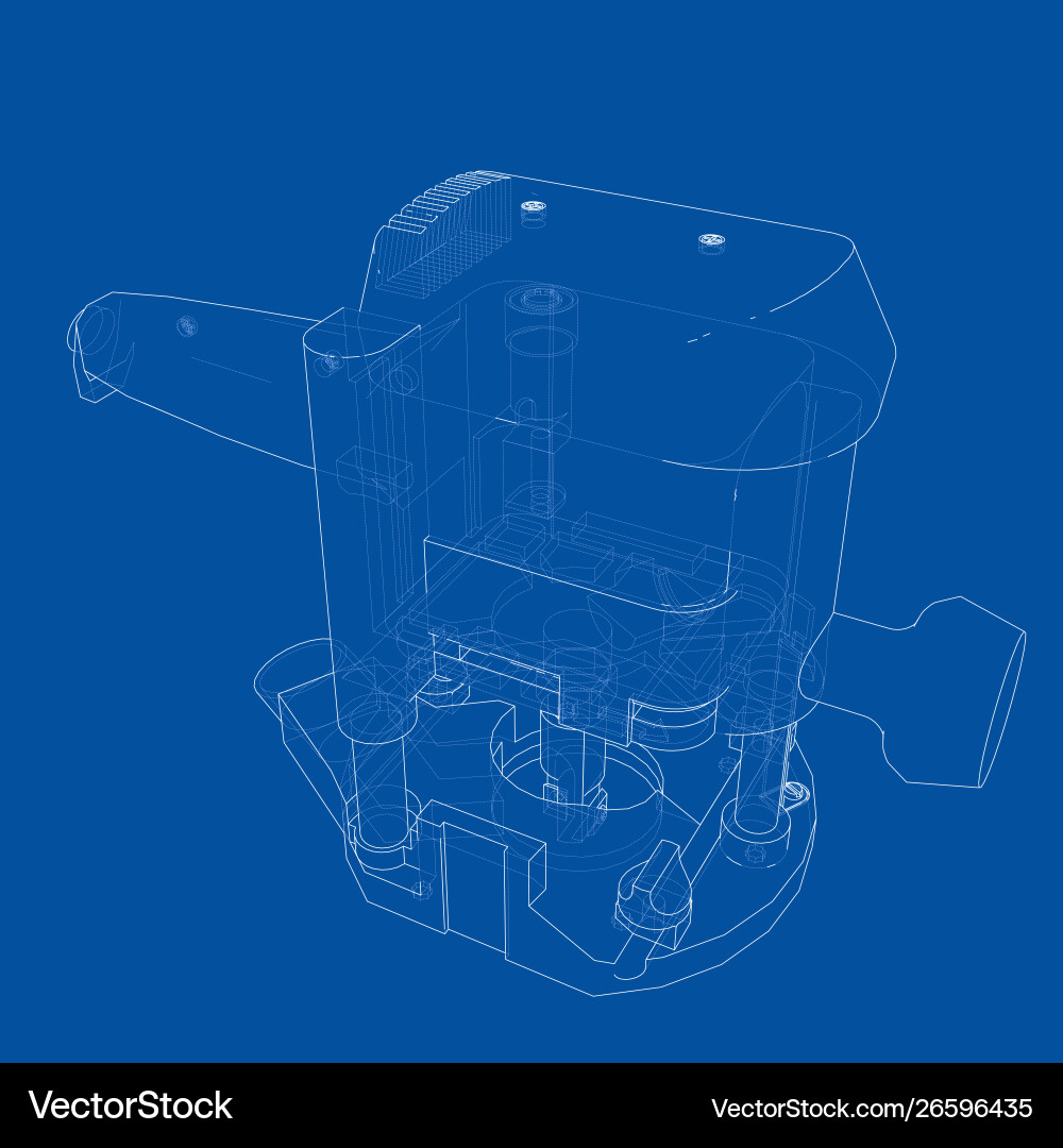 Outline milling machine Royalty Free Vector Image