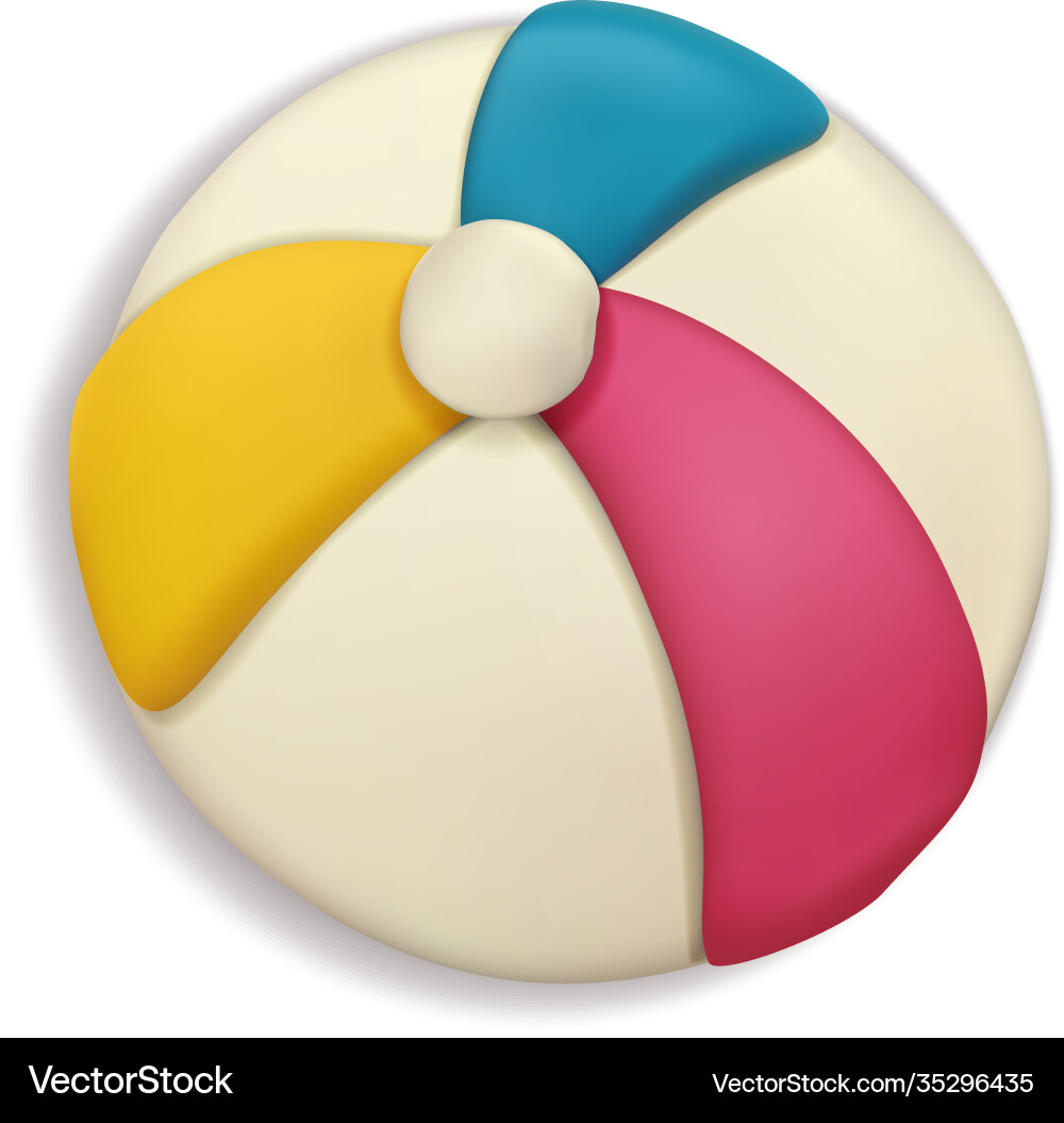 Plasticine summer ball Royalty Free Vector Image