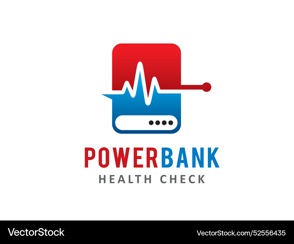 Power bank logo symbol or icon template Royalty Free Vector