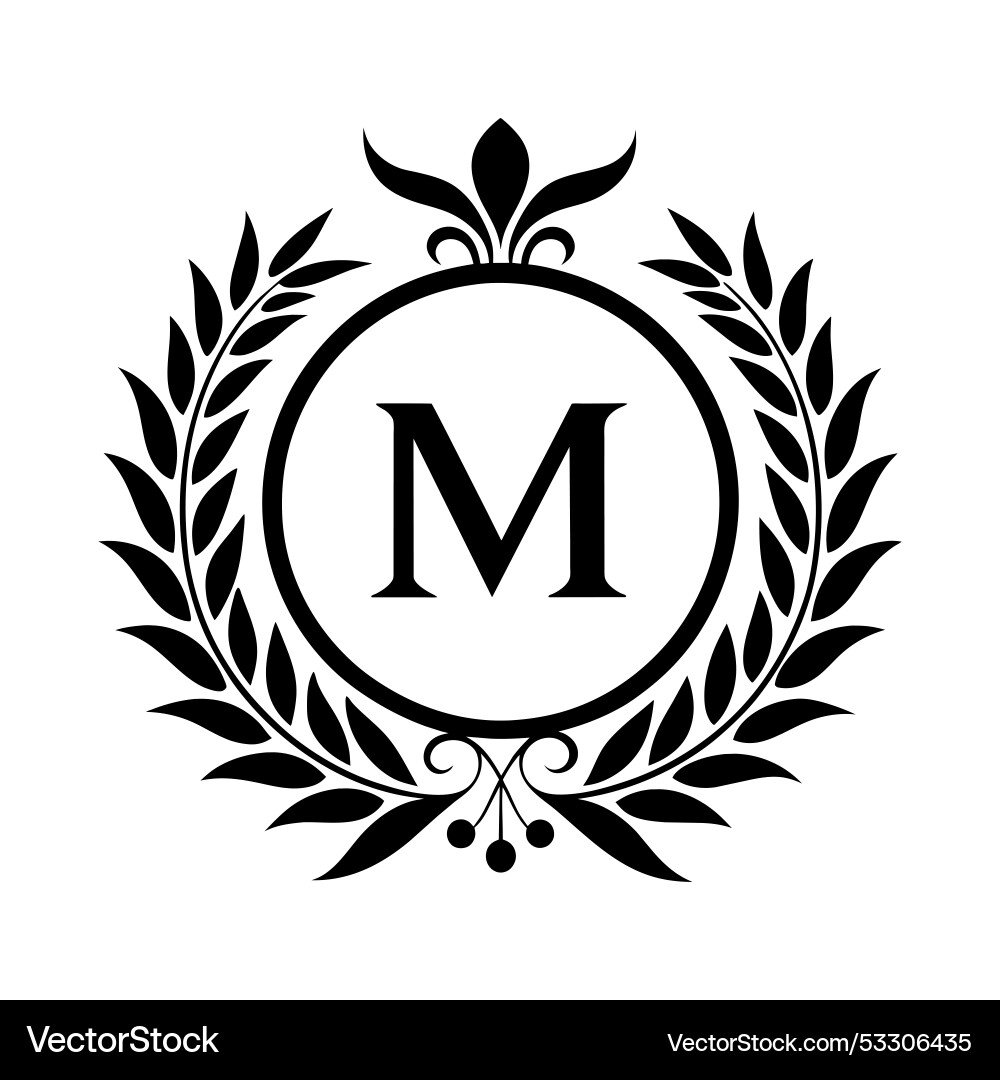 Premium m letter logo Royalty Free Vector Image