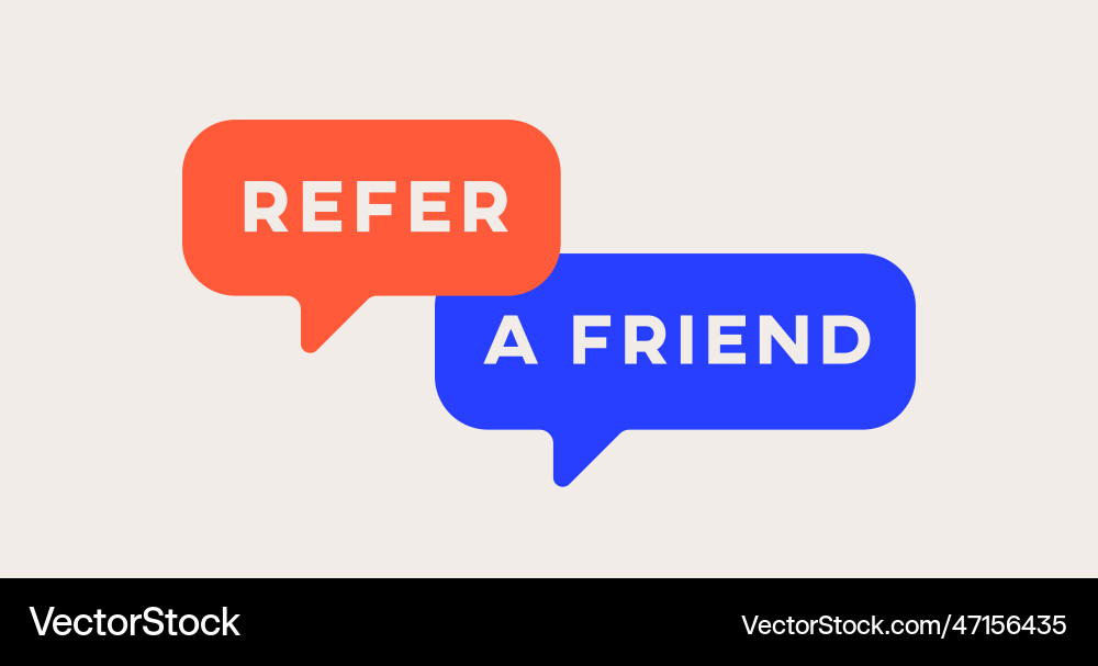 Refer a friend banner referral system Royalty Free Vector