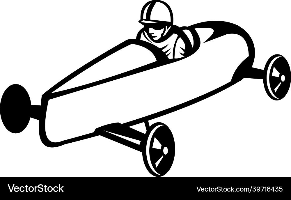 Retro Seife Box Racer Lizenzfreies Vektorbild