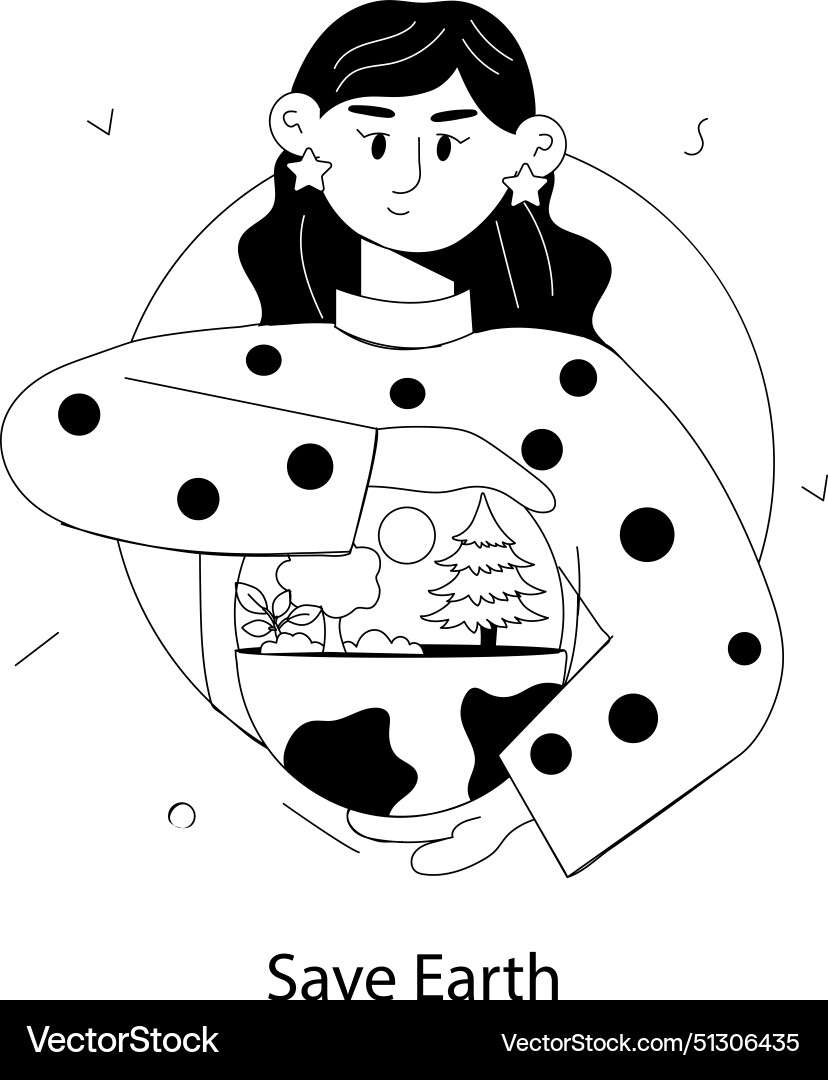 Save earth Royalty Free Vector Image - VectorStock