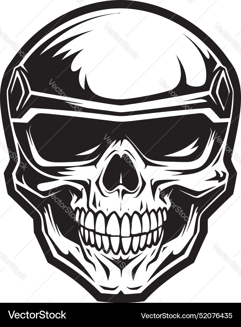 Skullarmor logo design with helmeted skull Vector Image