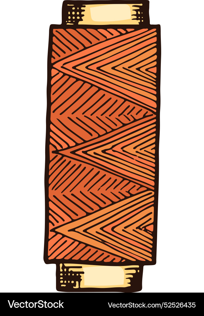 Thread spool color drawing sewing string symbol Vector Image