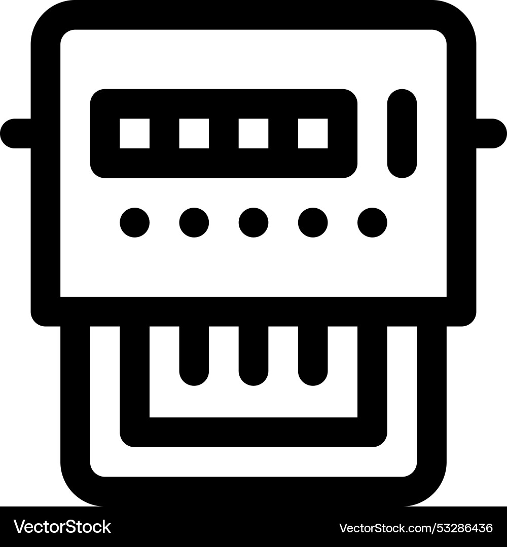 Electric meter icon thin linear style design Vector Image