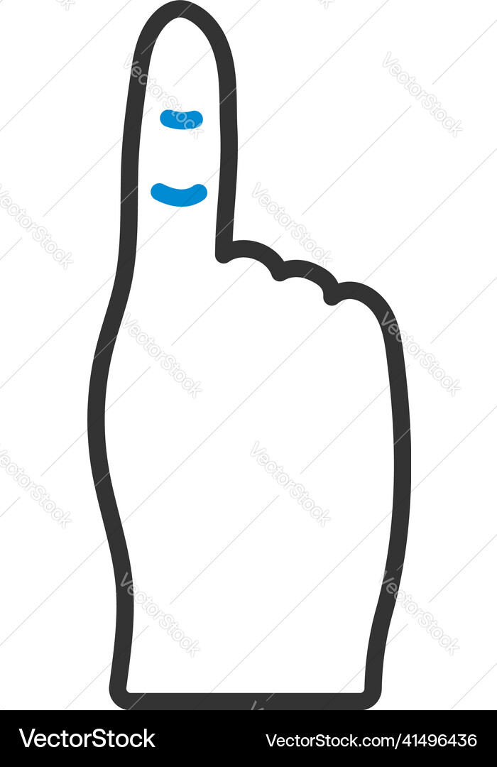 Fans foam finger icon Royalty Free Vector Image
