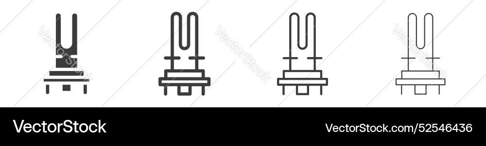 Heating element icon set on white background Vector Image