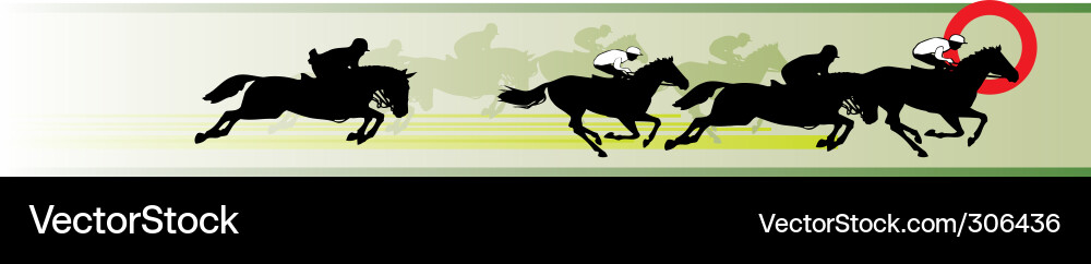 Horse racing banner Royalty Free Vector Image - VectorStock