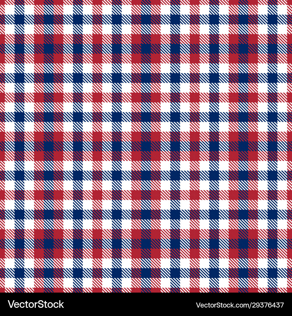 American Tartan - Red White Blue Royalty Free Vector Image