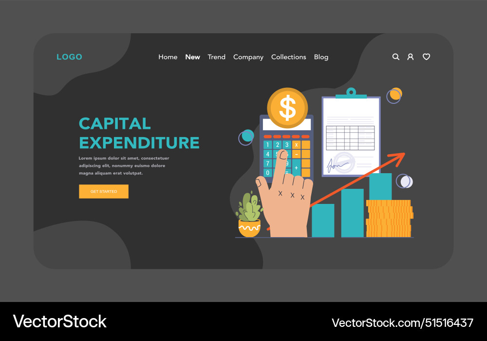 Amortization and depreciation dark or night mode Vector Image