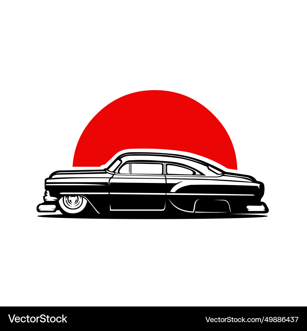 Classic hot rod low rider Royalty Free Vector Image