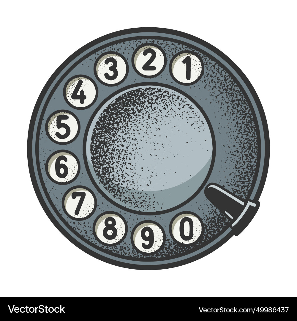 Disk dialer sketch Royalty Free Vector Image - VectorStock