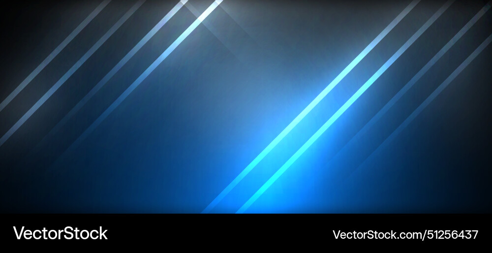 Electric blue light on black background with lens Vector Image