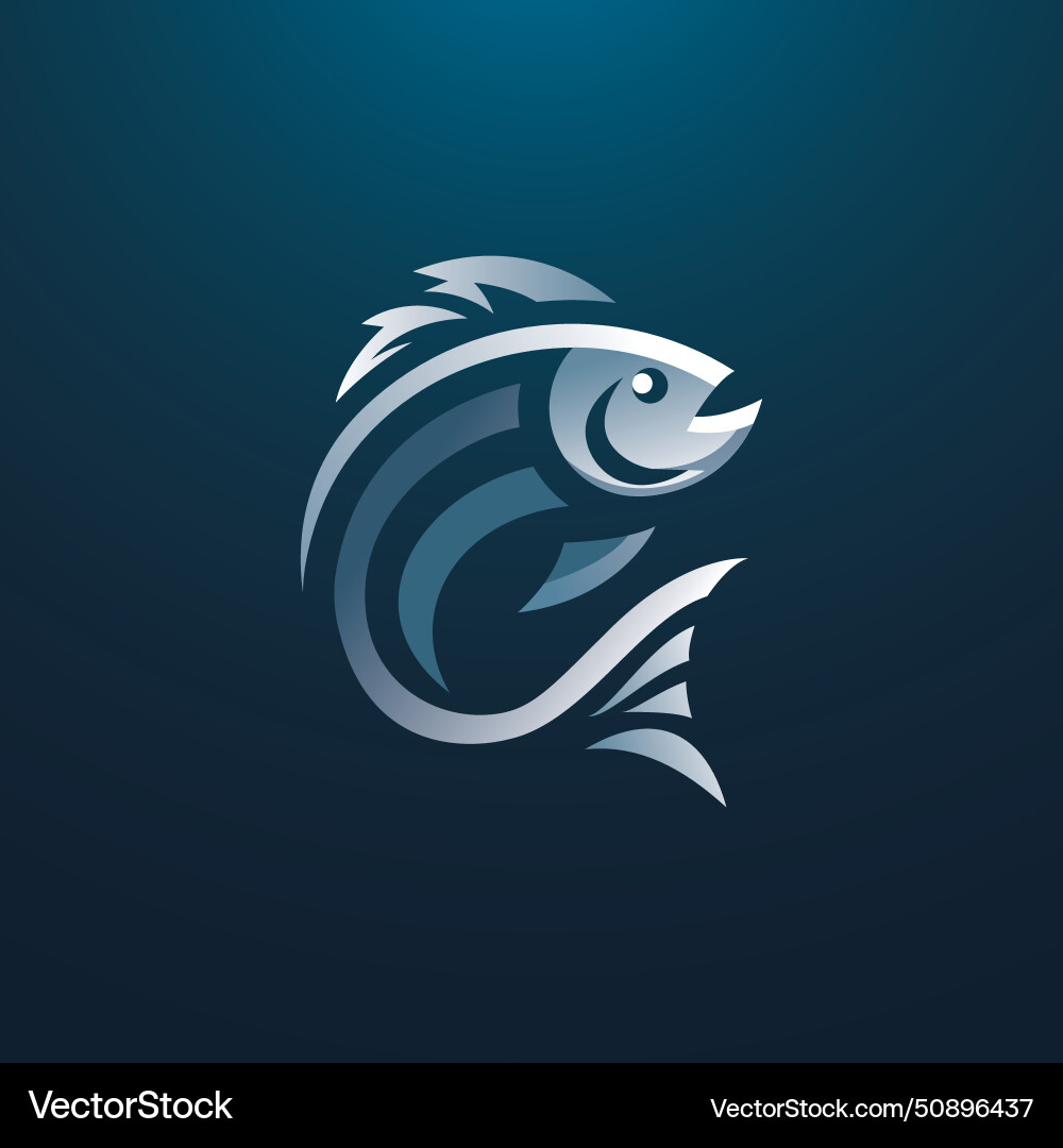 Fish logo design template Royalty Free Vector Image