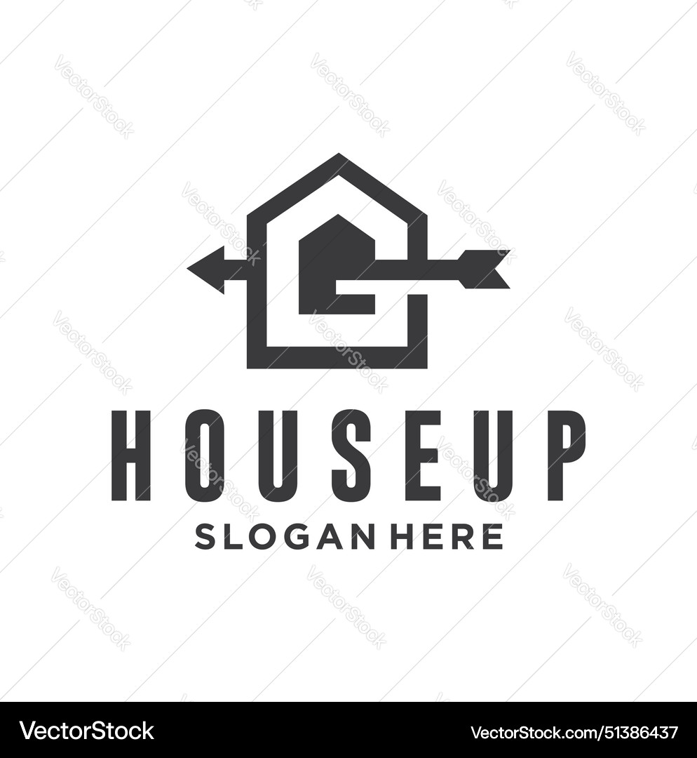 House target logo design concept template Vector Image