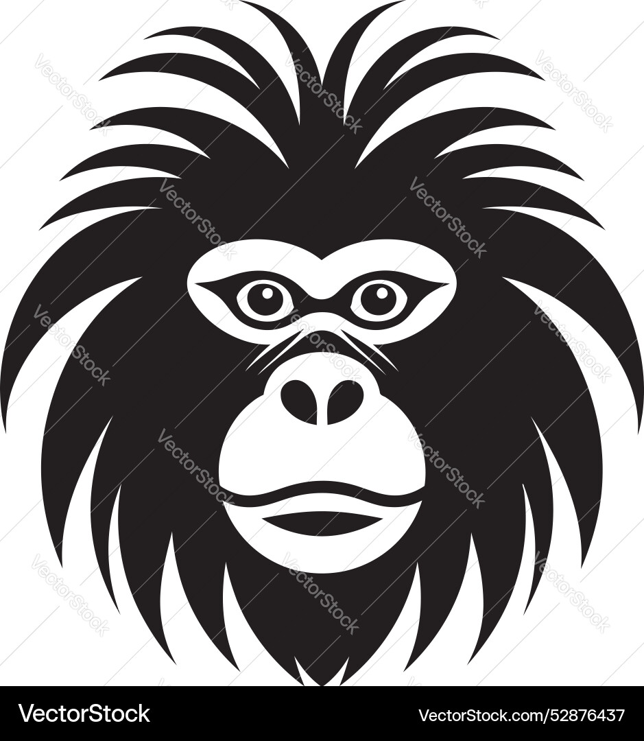 Primate mascot design baboon graphic badge Vector Image