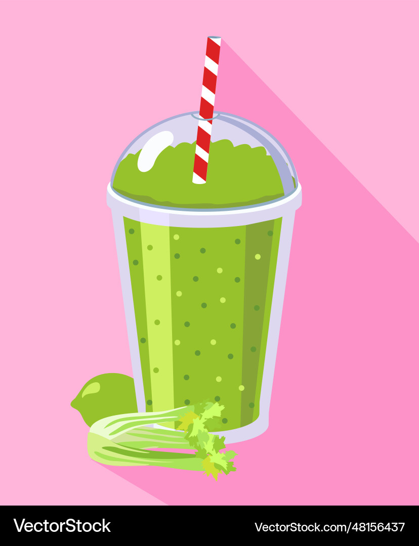 Refreshing Green Smoothie Royalty Free Vector Image