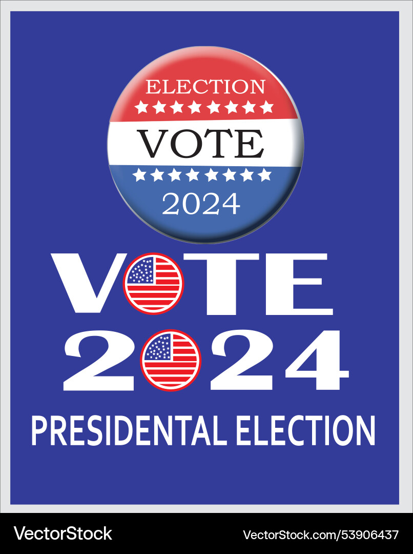 Vote 2024 america election Royalty Free Vector Image